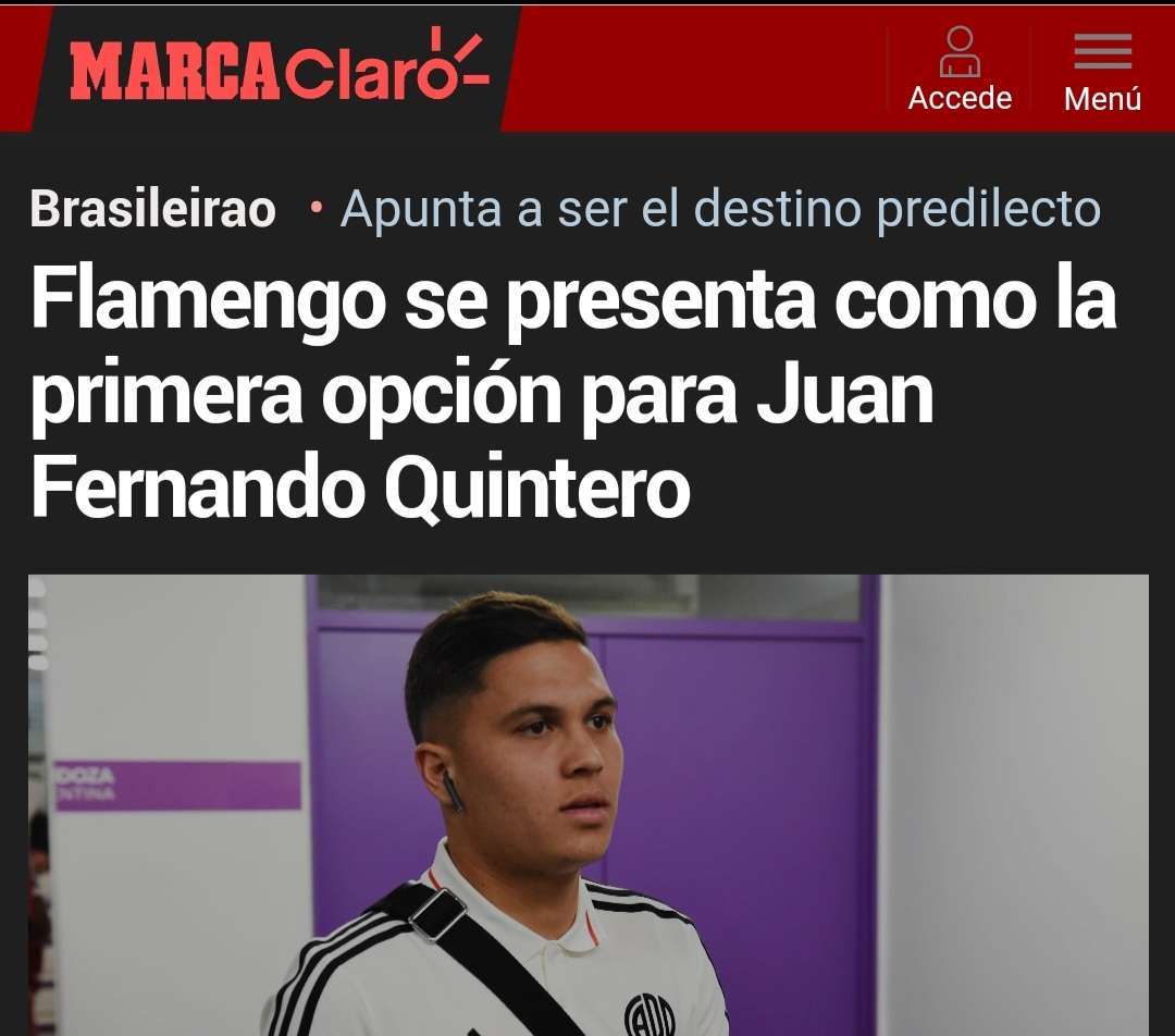 Marca: Flamengo faz opção para definir futuro de Quintero